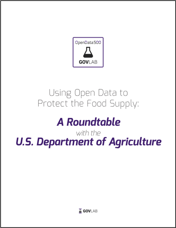 Using Open Data to Protect the Food Supply: A Report on the Roundtable ...